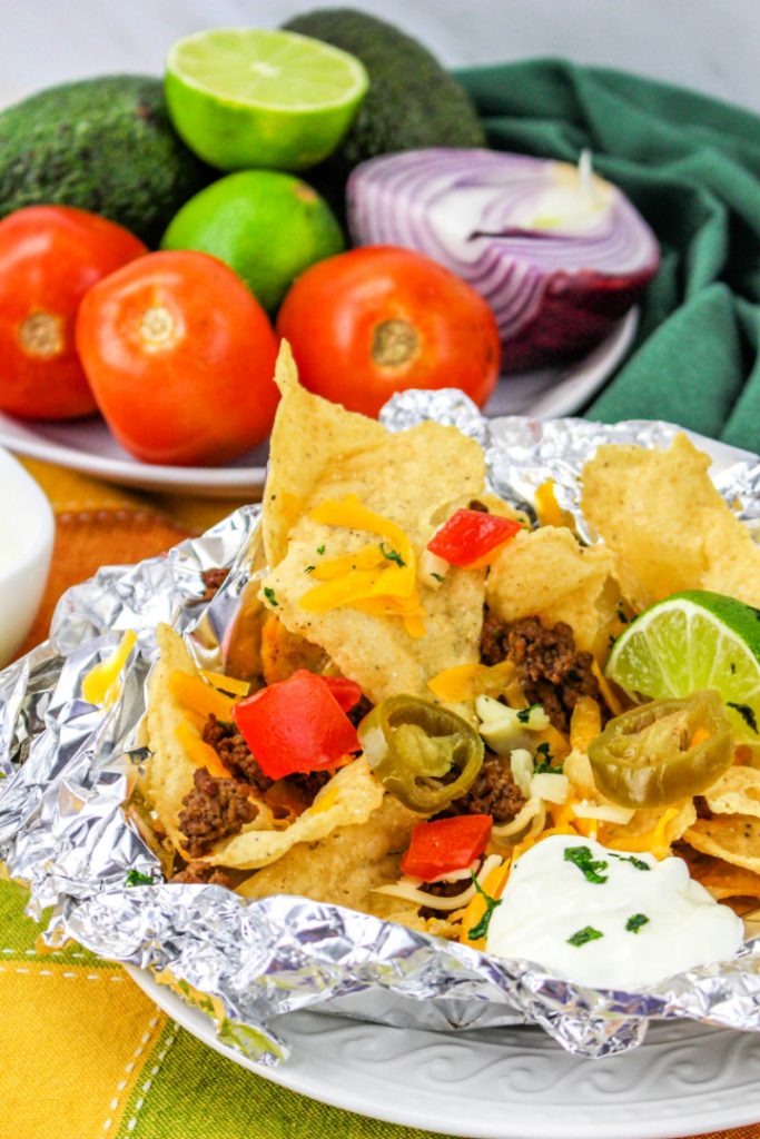 Beef Nacho Foil Packets - Roscoe's Recipes