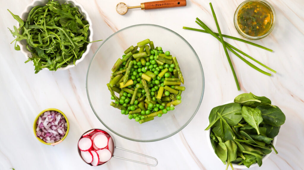 Asparagus Spring Salad with Boiled Eggs - Roscoe's Recipes